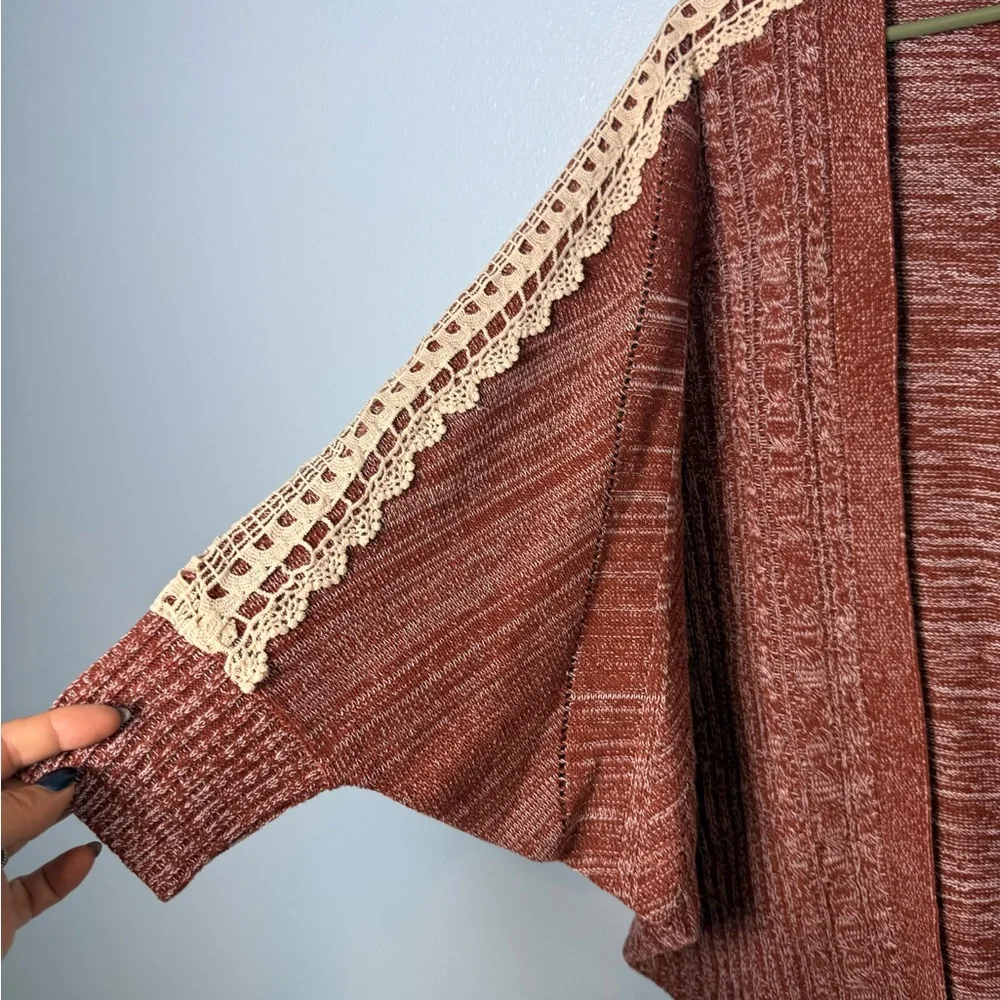 Flying Tomato | Sweaters | Flying Tomato Rust Knit Openfront Cardigan ...
